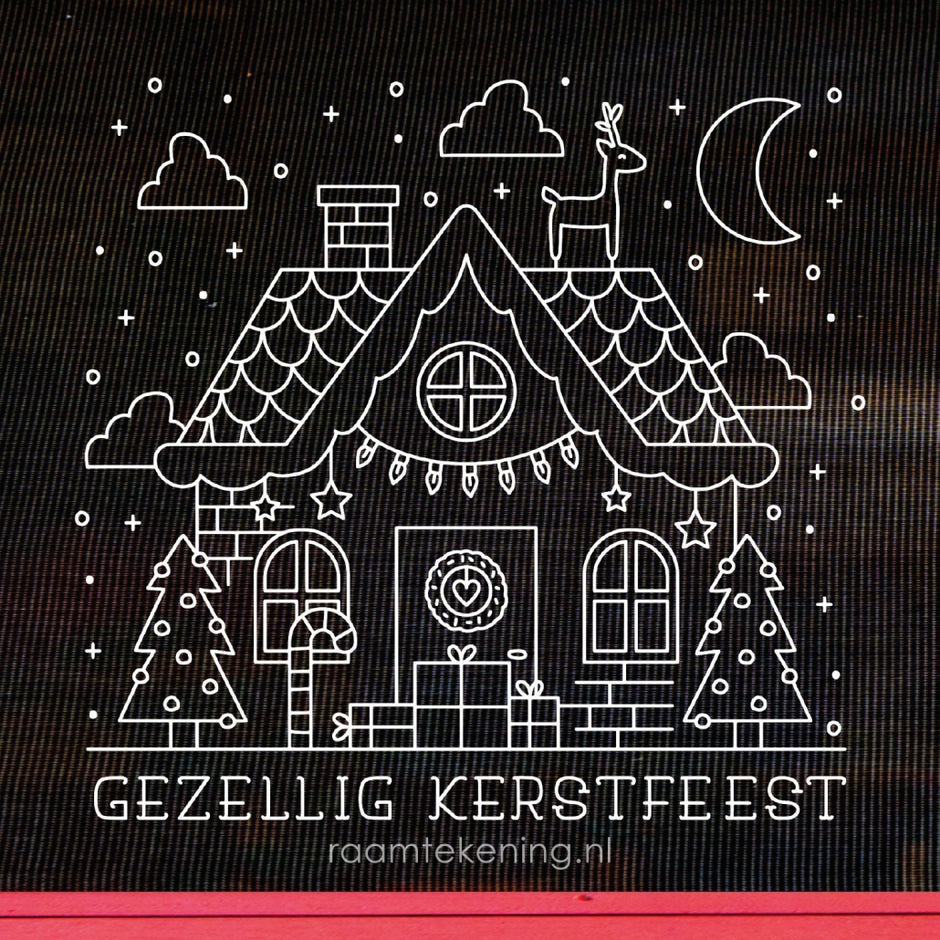 Kerstmis raamtekening